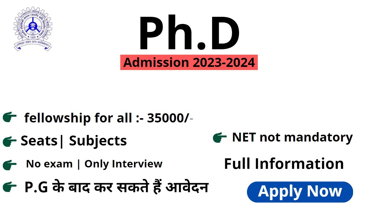 PhD new Application form 2023 | with PhD fellowship | PhD admission ...