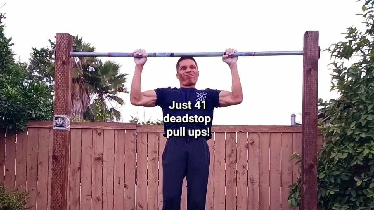 Just 41 deadstop pull ups in a row - YouTube
