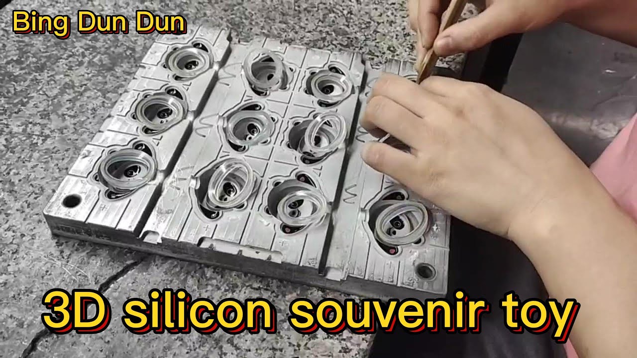 3D silicon souvenir toy Bing Dundun making process,silicon toy ...