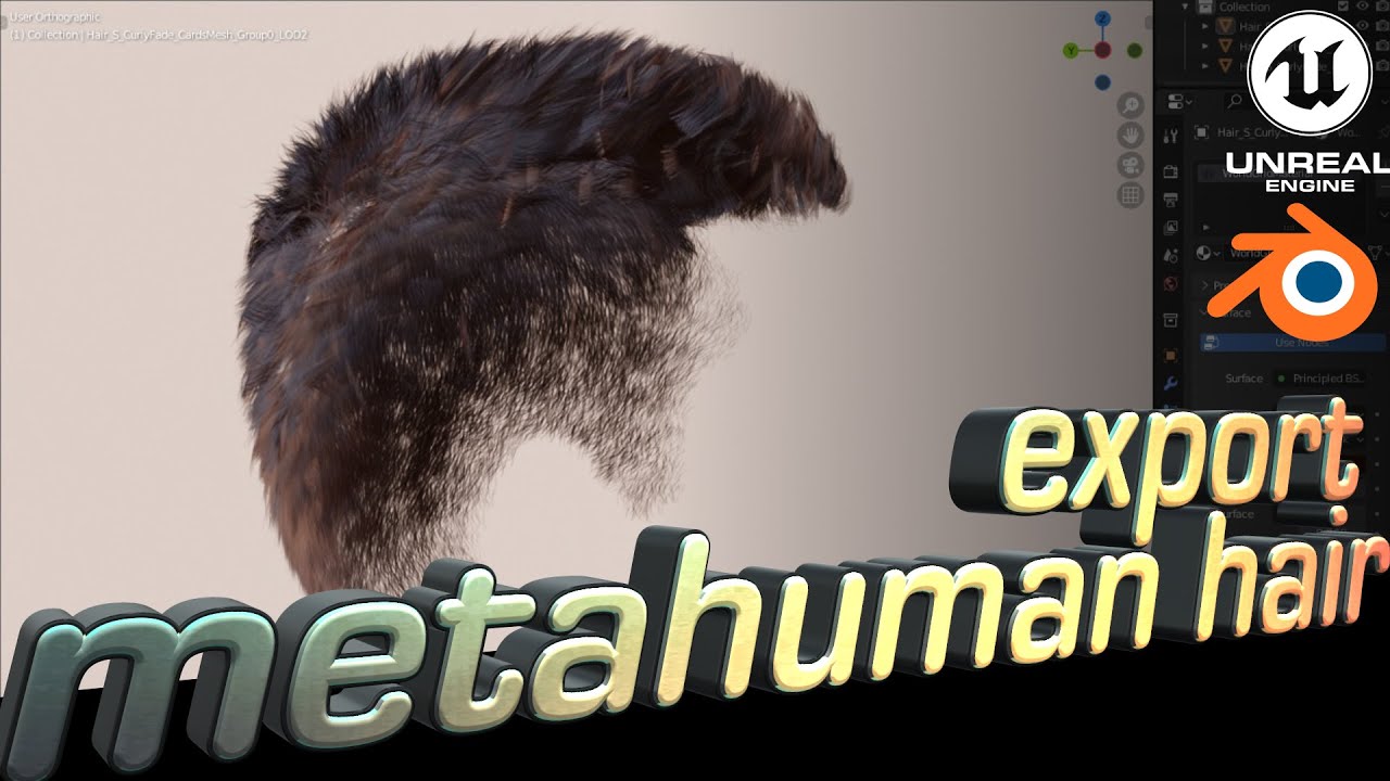 Metahuman hair into Blender - YouTube