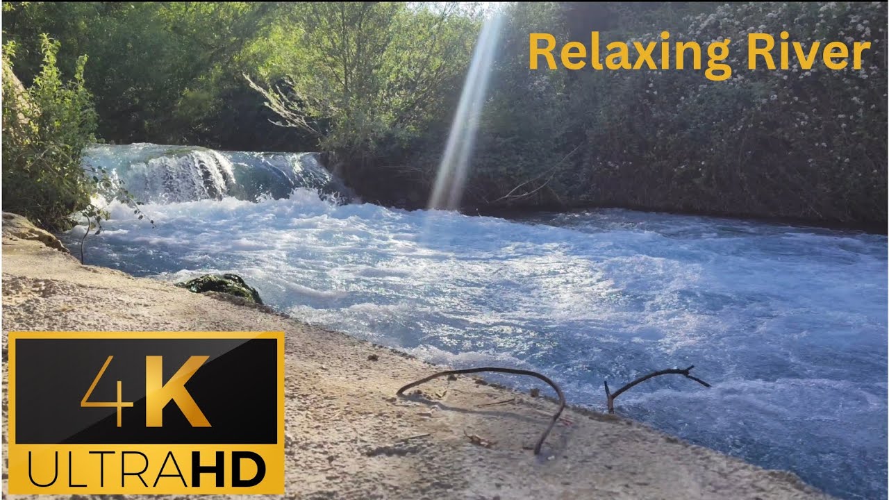4K Beautiful Relaxing River Sound - Orontes River, Lebanon - YouTube