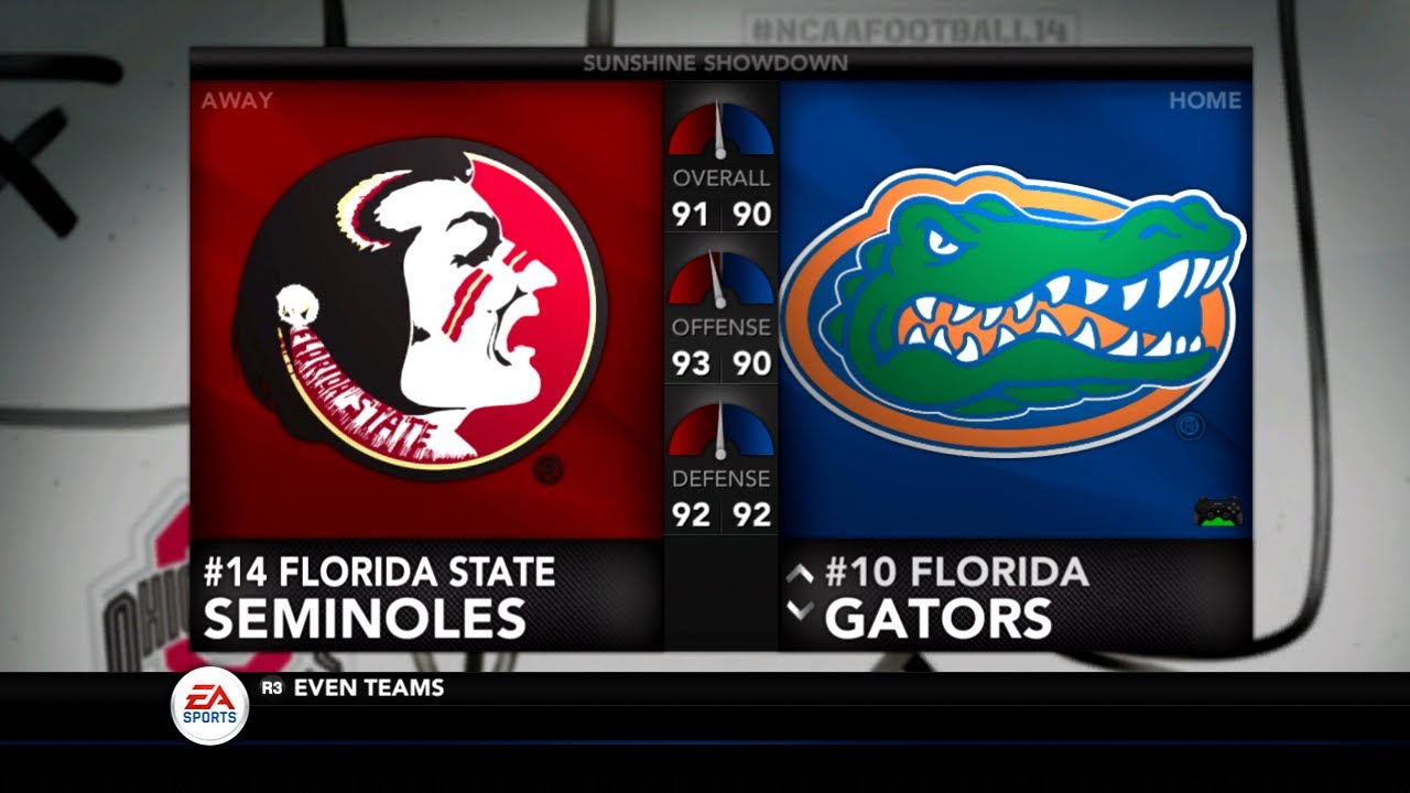 NCAA Football 14 #12 Rivalries: Florida v Florida State part 2 - YouTube