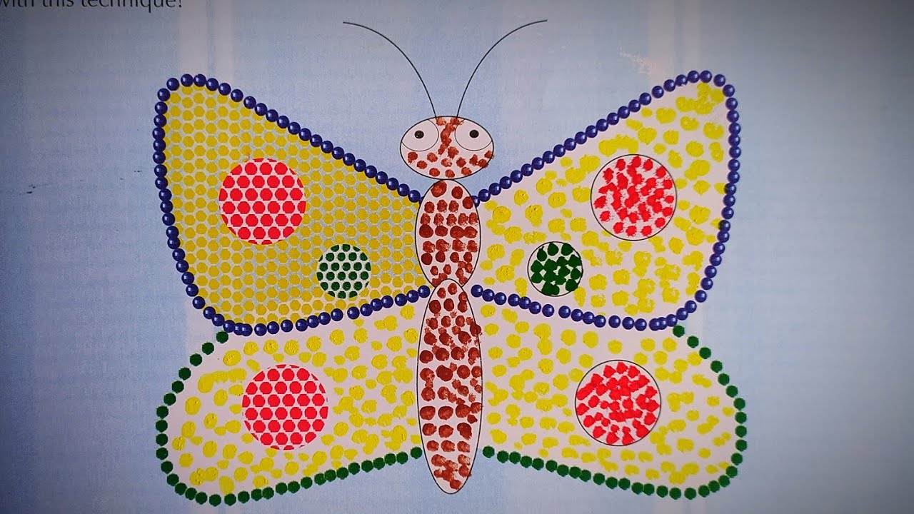 Dot Impression Painting using Cotton Tip Swabs - YouTube