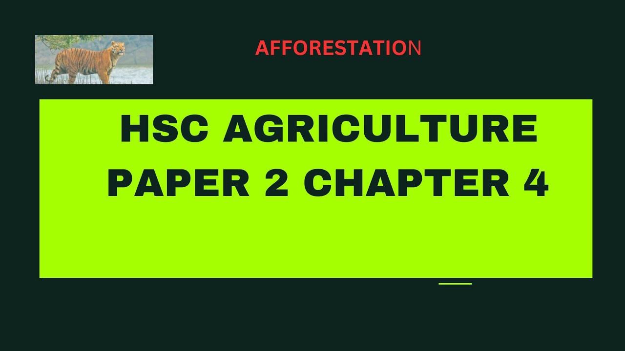 HSC AGRICULTURE 2ND PAPER CHAPTER 4 II HSC Krishi 2nd Paper 4th Chapter ...