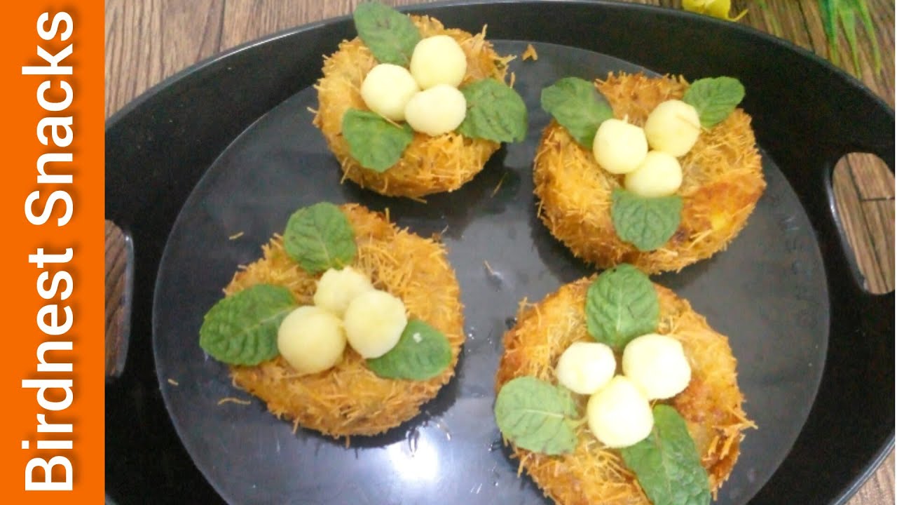 BirdNest Snacks|Nest Snacks|Easy & Quick Potato Snacks|Potato Kabab| # ...
