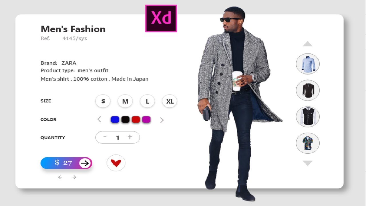 How to design a website In Adobe XD || Modern Website UI Design ...