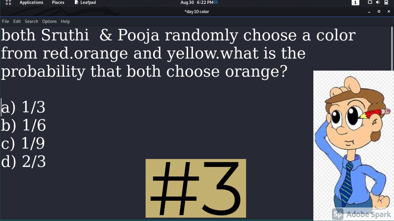 probability || randomly choose a color from red,orange and yellow ...