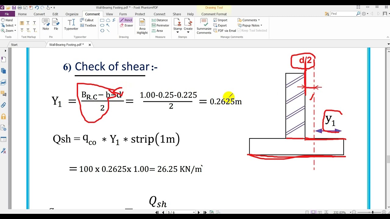 Wall Bearing Footing - YouTube