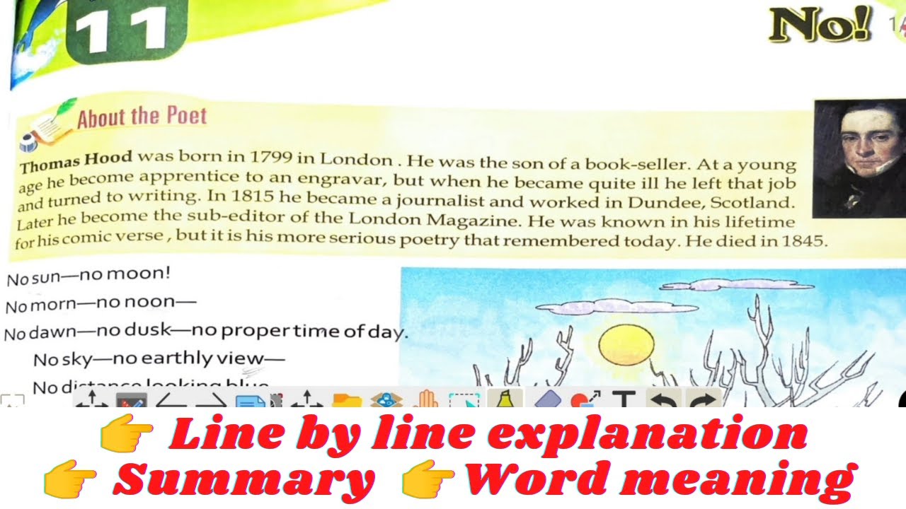 Poem: "No" | November by Thomas Hood | New Oxford Modern English | "No ...