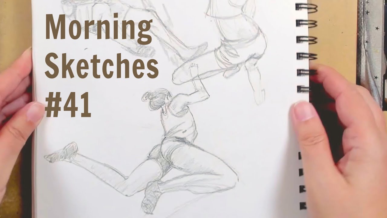 Morning sketch #41 - Drawing Rock-climbing Figures - YouTube