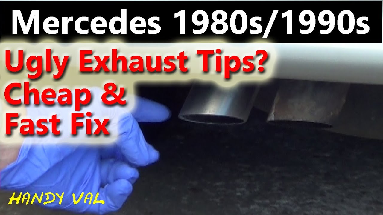 Mercedes-Benz R129 Exhaust DIY - Make your Original Muffler Tips Look ...