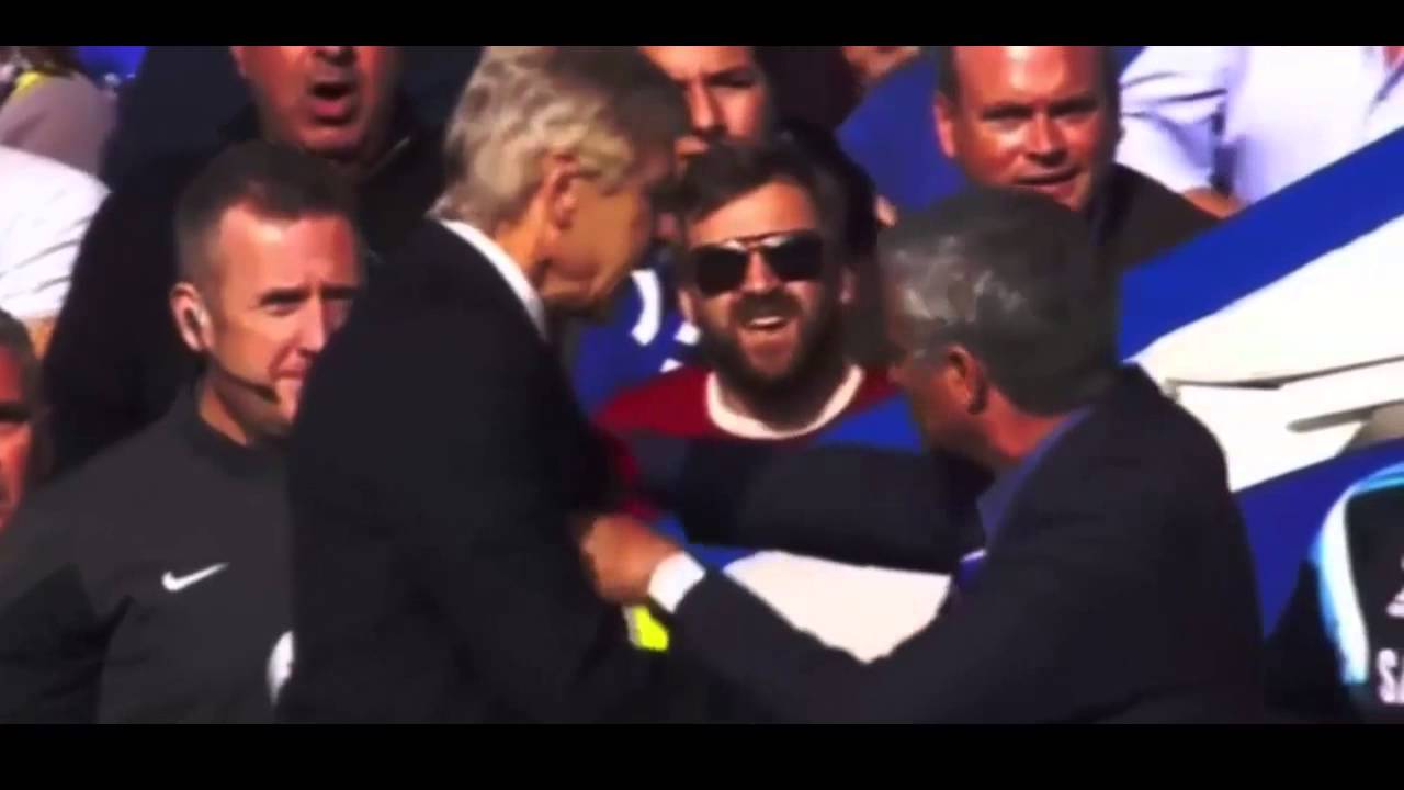 Arsene Wenger vs José Mourinho FIGHT!!! • EPL Moment Contra Chelsea vs ...
