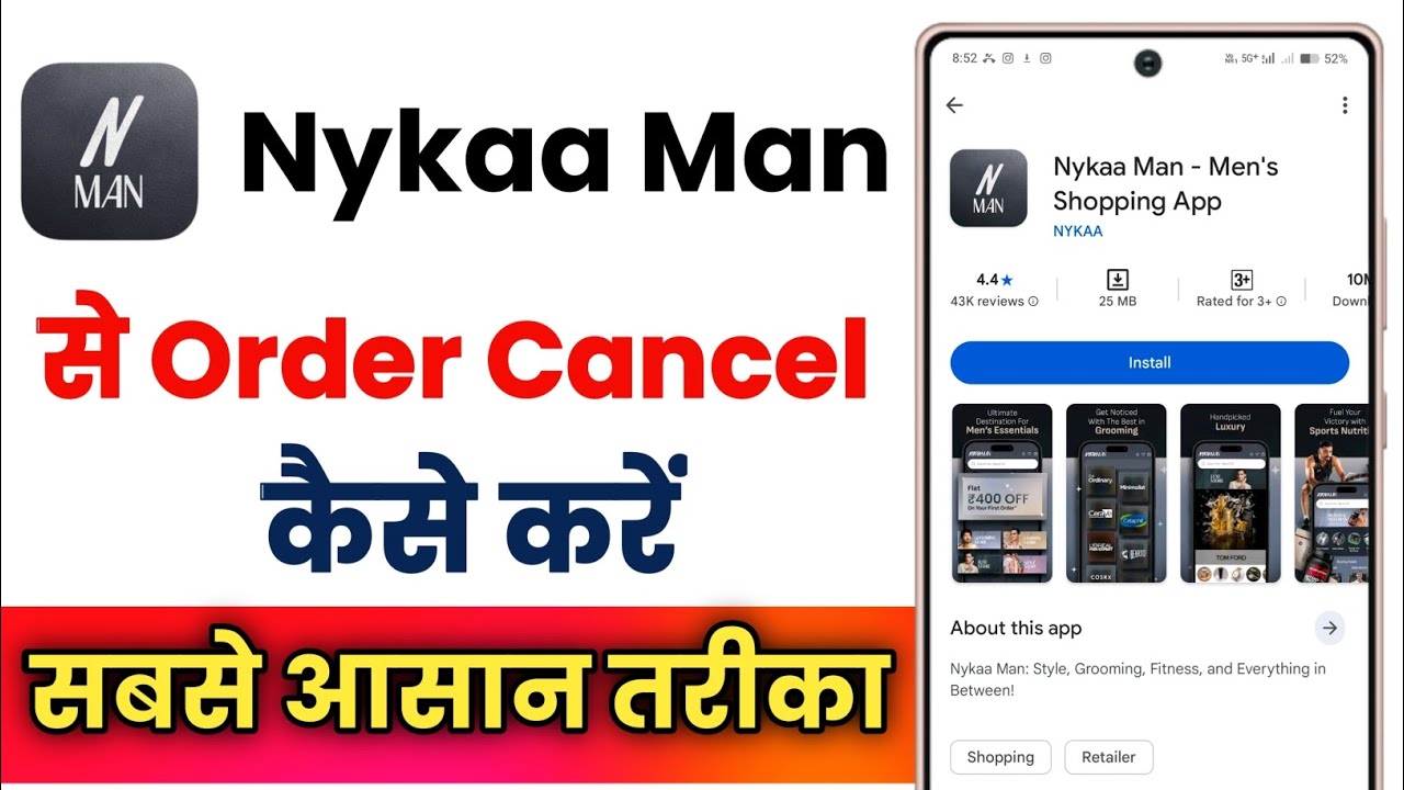 Nykaa Man App Se Order Cancel Kaise Kare !! How To Cancel Order On ...