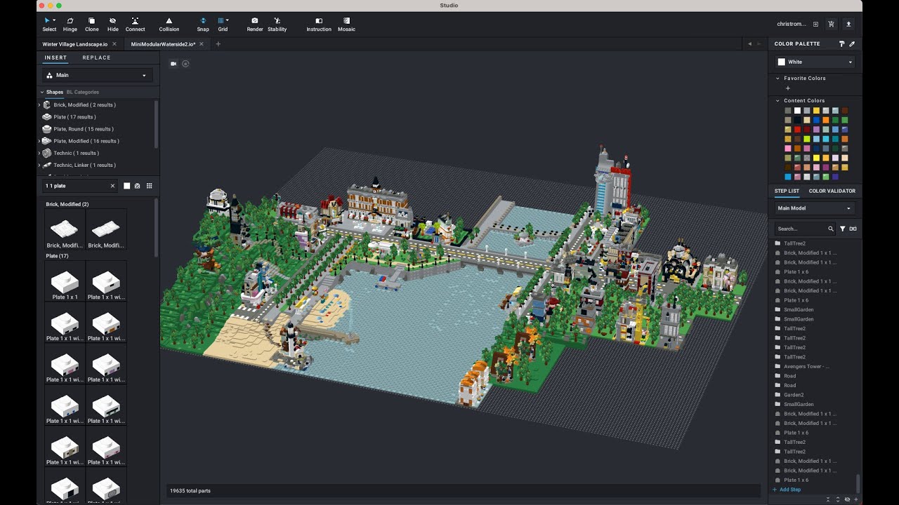 Lego Mini Modular Waterside Landscape - Showing 33 of my own Mini ...