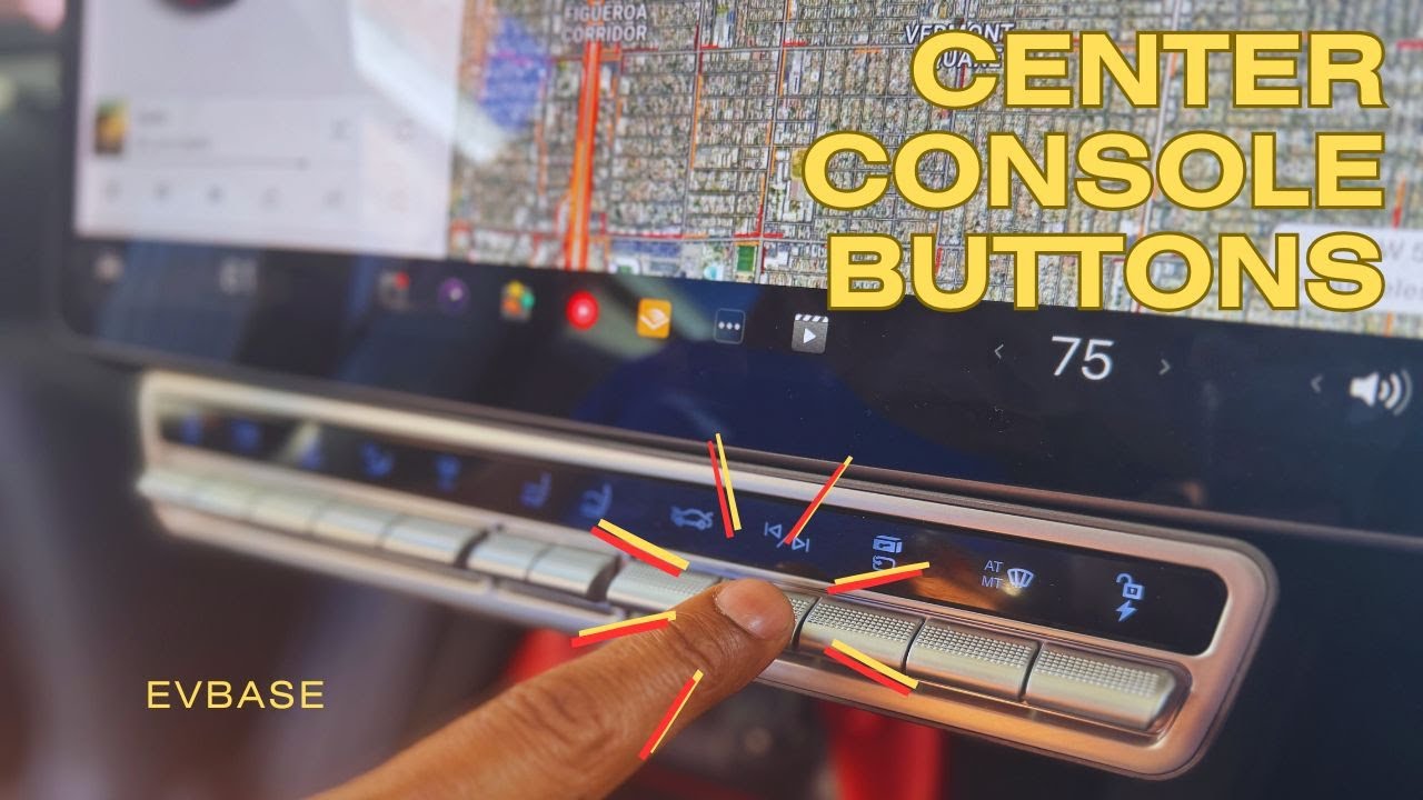 EVBASE Center Console Physical Control Buttons for Tesla Model 3, Y ...