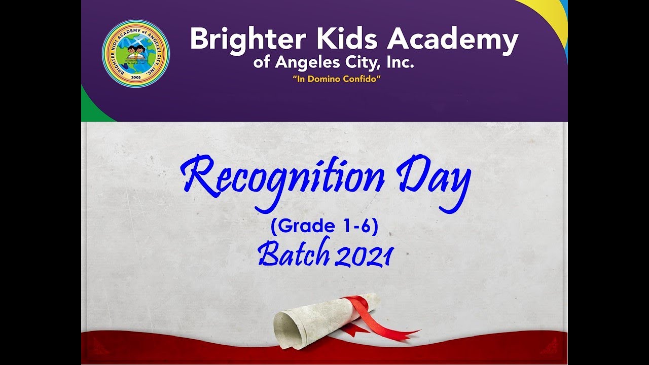 Brighter Kids-Recognition Day-Batch 2021 - YouTube