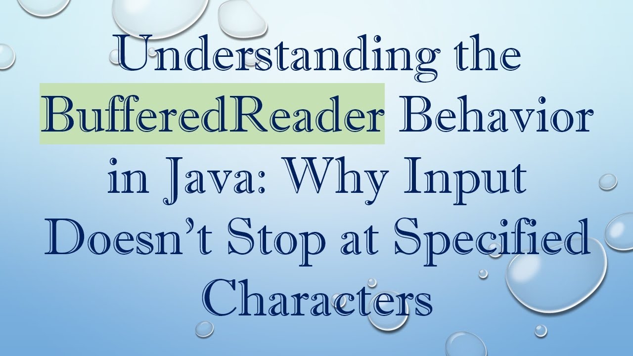 Understanding the BufferedReader Behavior in Java: Why Input Doesn’t ...