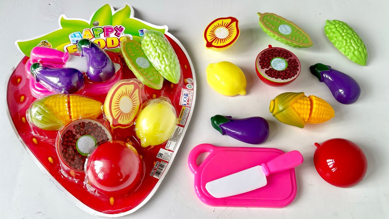 Satisfying With Unboxing HAPPY FOODS 2 Cutting fruits and Vegetables ...