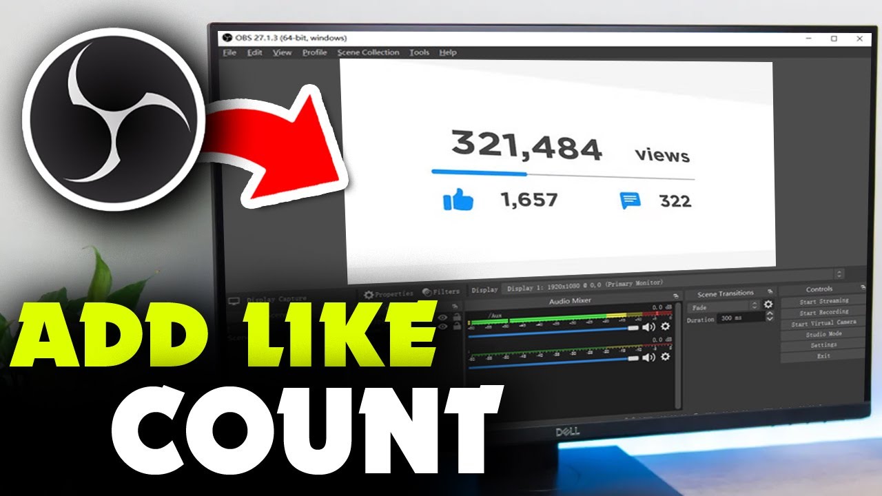 How to add like count in OBS - YouTube