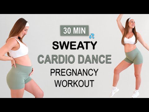 30 Min Sweaty Cardio Dance Pregnancy Workout | No Jumping | All Trimesters | No Repeat, Fun