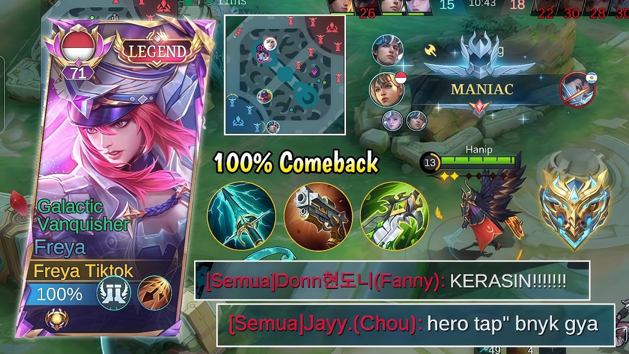 100% COMEBACK!! FREYA AGGRESSIVE DAMAGE VS RUBY SAMPE COKLAT! BUILD FREYA TERSAKIT - Mobile ...