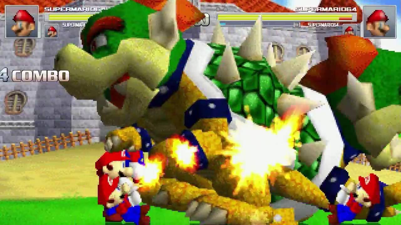 AN Mugen Request #601: Super Mario 64 x4 VS Super Mario 64 x4 - YouTube