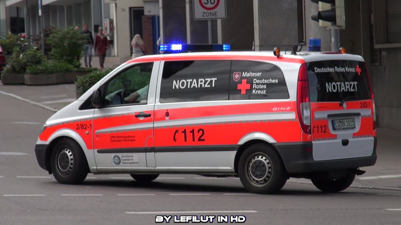 [ESSLINGER DRK-DUO] NEF + RTW | Status 7 KH Stuttgart - YouTube