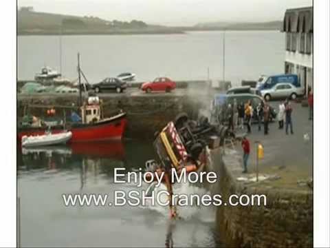 Cranes Falling in Water Funny Vedio - YouTube