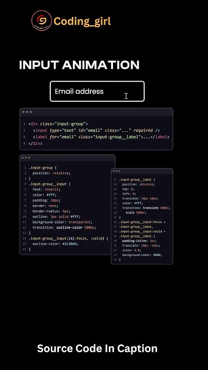 Input Animation Effect Using HTML and CSS JS 💫⚠️ #youtubeshorts #viral #shortvideo #shorts - YouTube