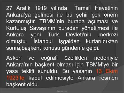ANKARANIN BAŞKENT OLUŞU