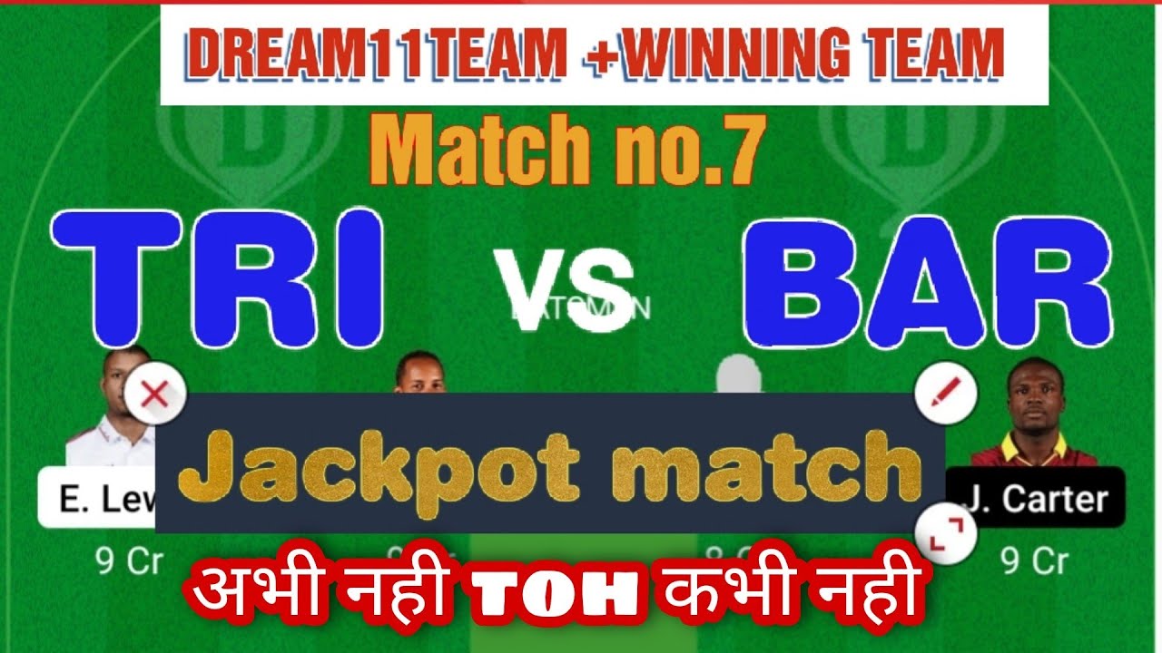 TRI vs BAR,TRI vs BAR Dream11 Team,TRI vs BAR Dream11 prediction,Super ...
