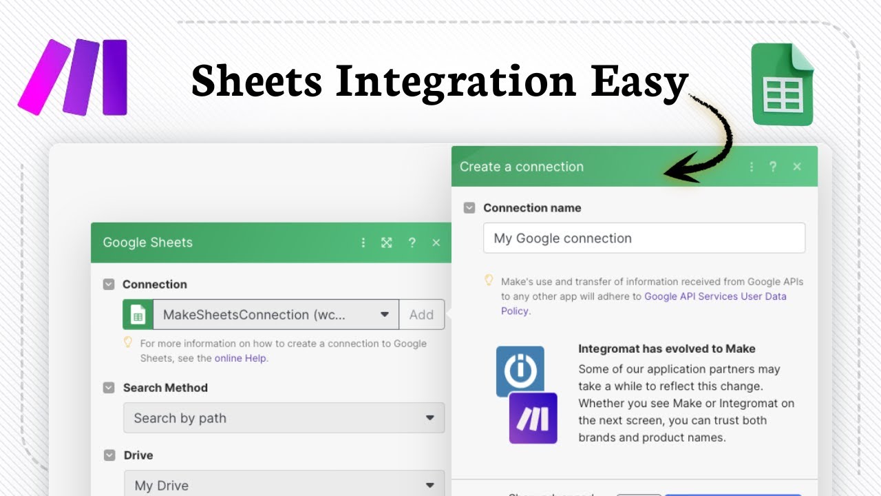 How to Connect Google Sheets to Make.com (Automate Spreadsheets) - YouTube
