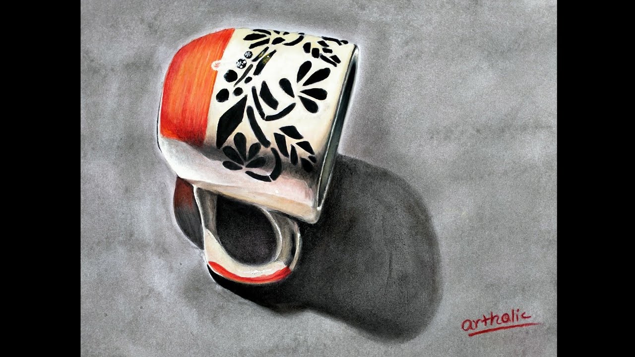 Drawing a Hyper Realistic cup... so realistic that you can almost touch ...