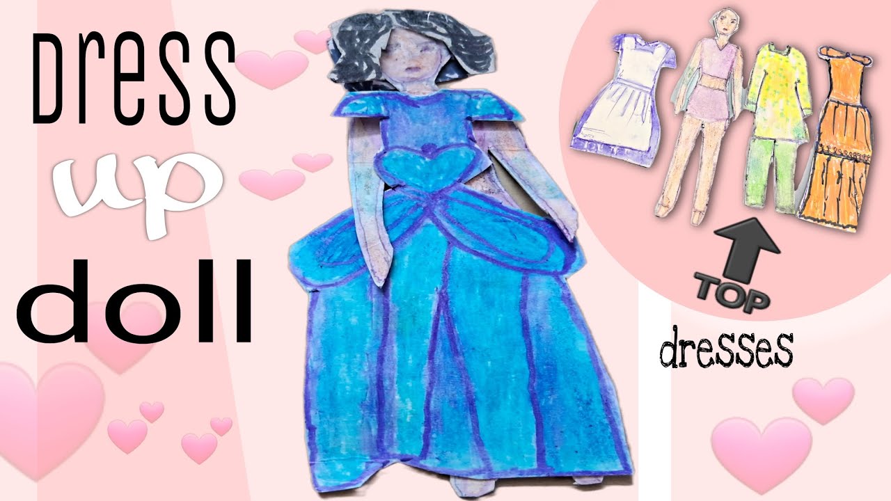 Paper Dress Up Doll | Dress Up Doll From Paper | Craft In 5 Minute ...