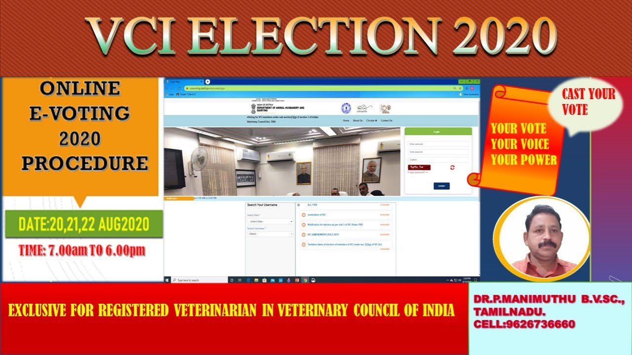 HOW TO VOTE VCI ELECTION 2020 / HOW TO FIND USER NAME AND PASSWORD FOR ...