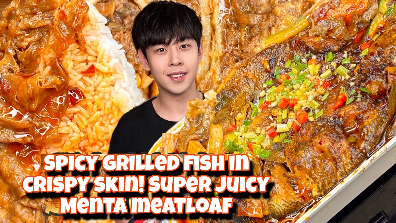 Asmr Mukbang | Spicy Grilled Fish In Crispy Skin And Super Juicy Menta ...