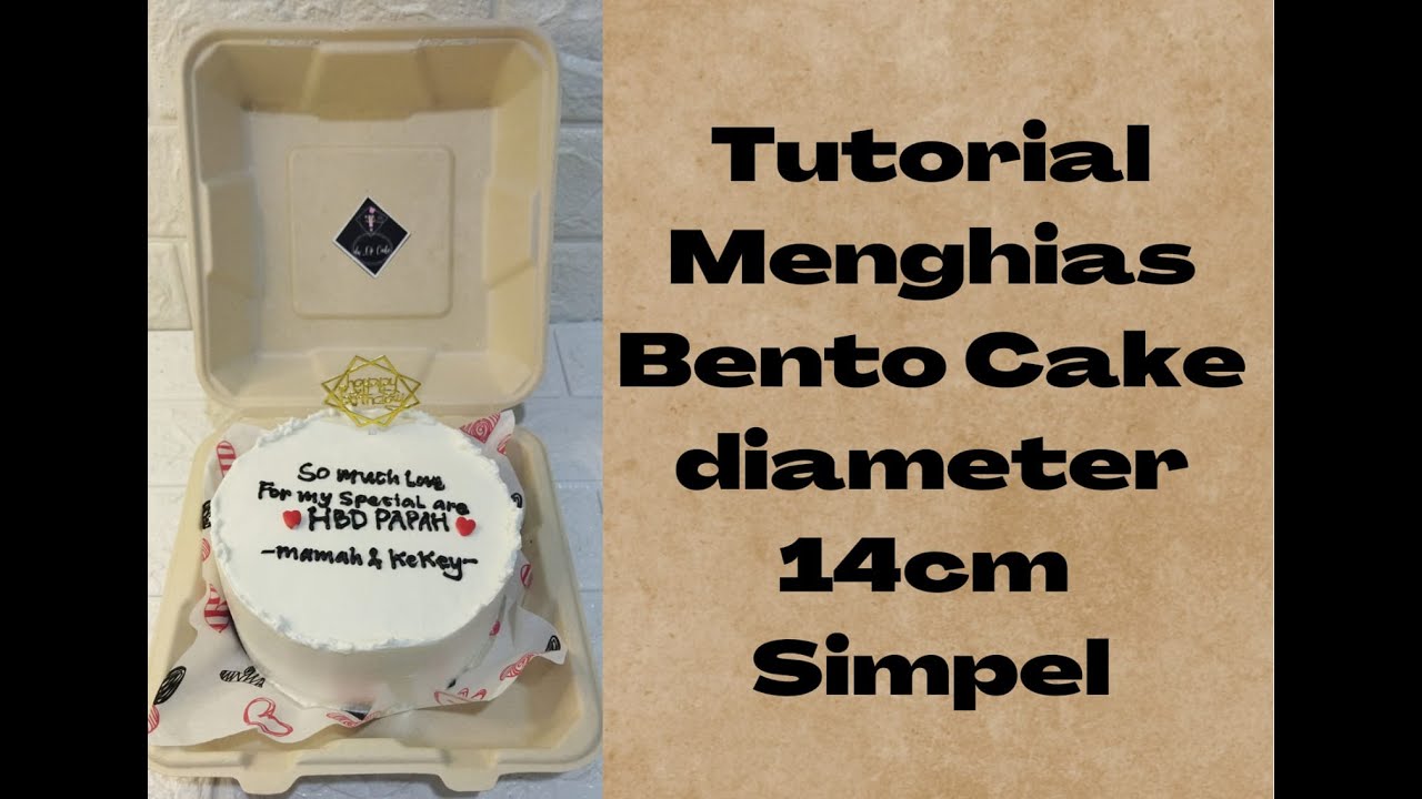 Tutorial Menghias Bento Cake 14cm Simpel - YouTube