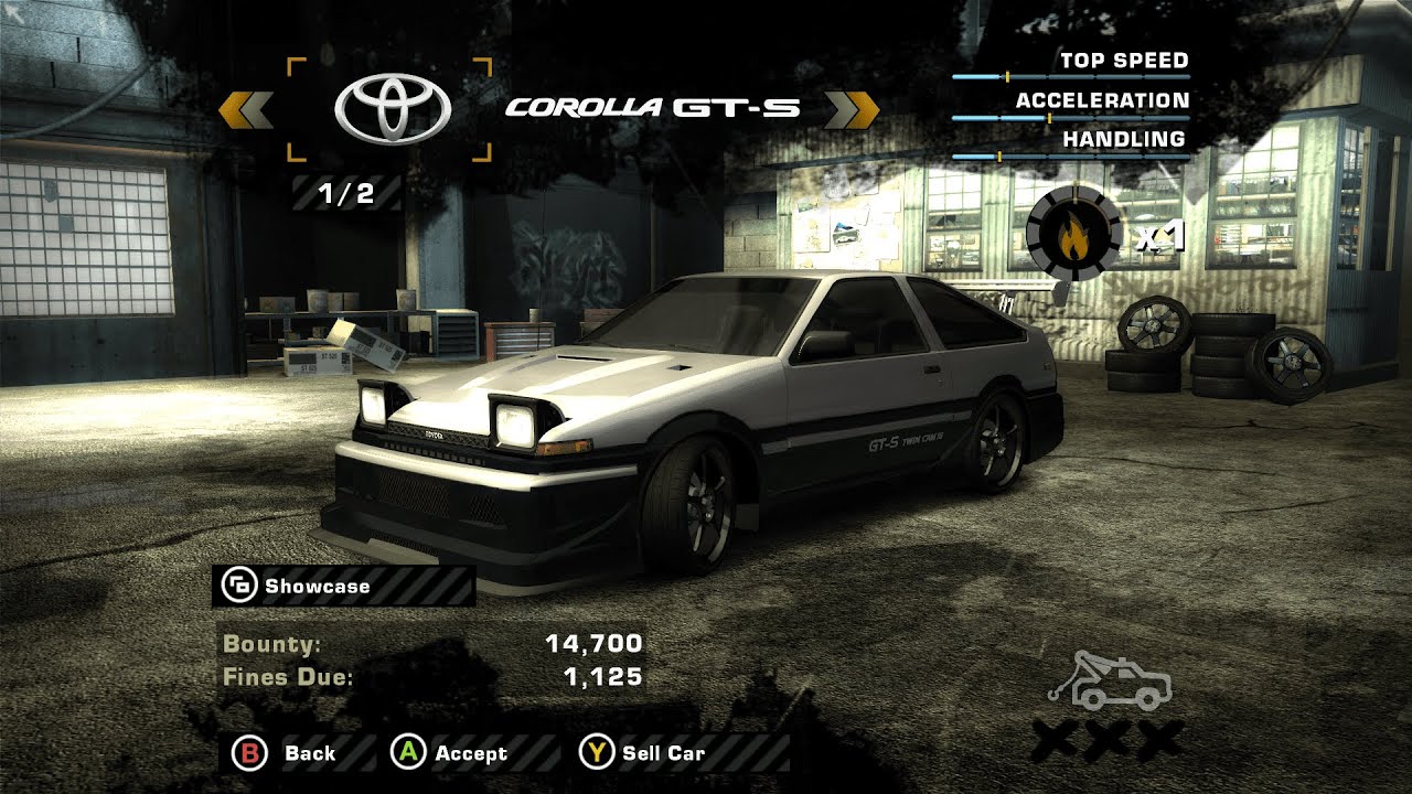 Toyota Corolla GT (AE86) - Need For Speed Most Wanted Black Edition 2005 - YouTube
