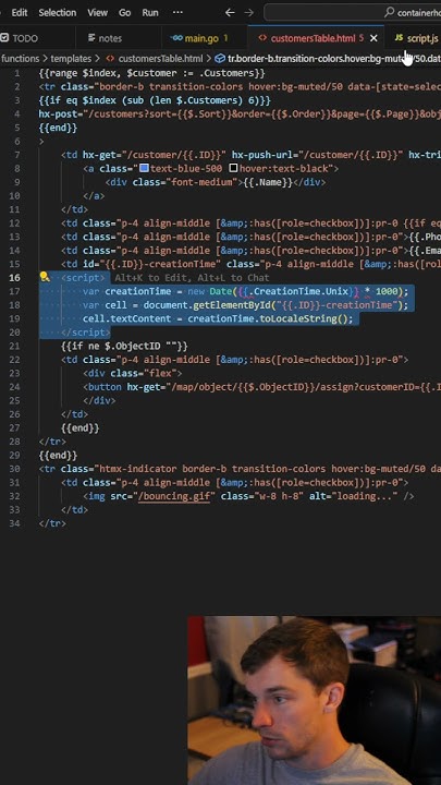 Running Javascript Throughout Htmx Application Htmx Golang Webdevelopment Youtube
