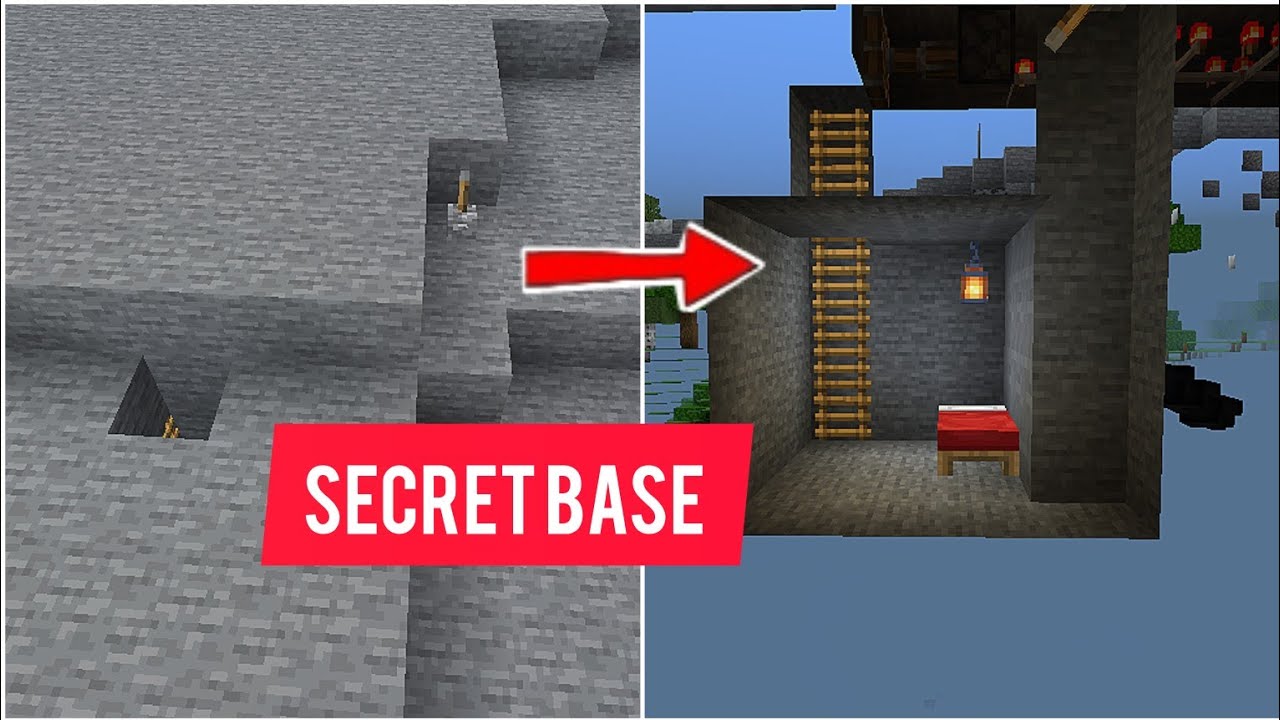 Secret base in minecraft #minecraft - YouTube