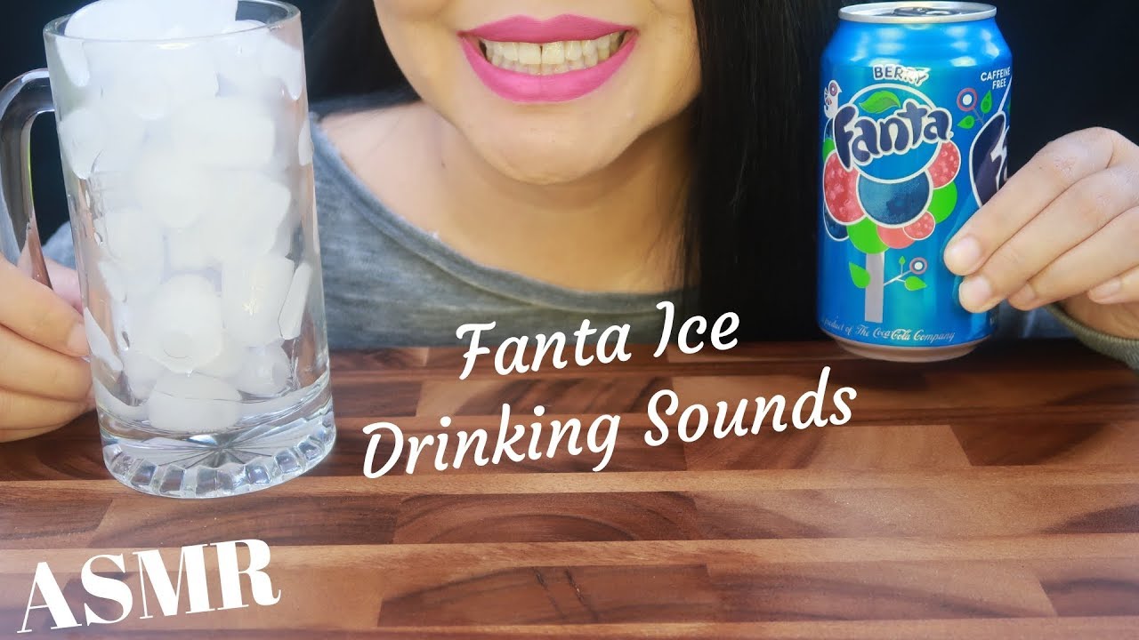 ASMR ~ Fanta Ice Drinking Sounds ~ CLOSED!!!! - YouTube