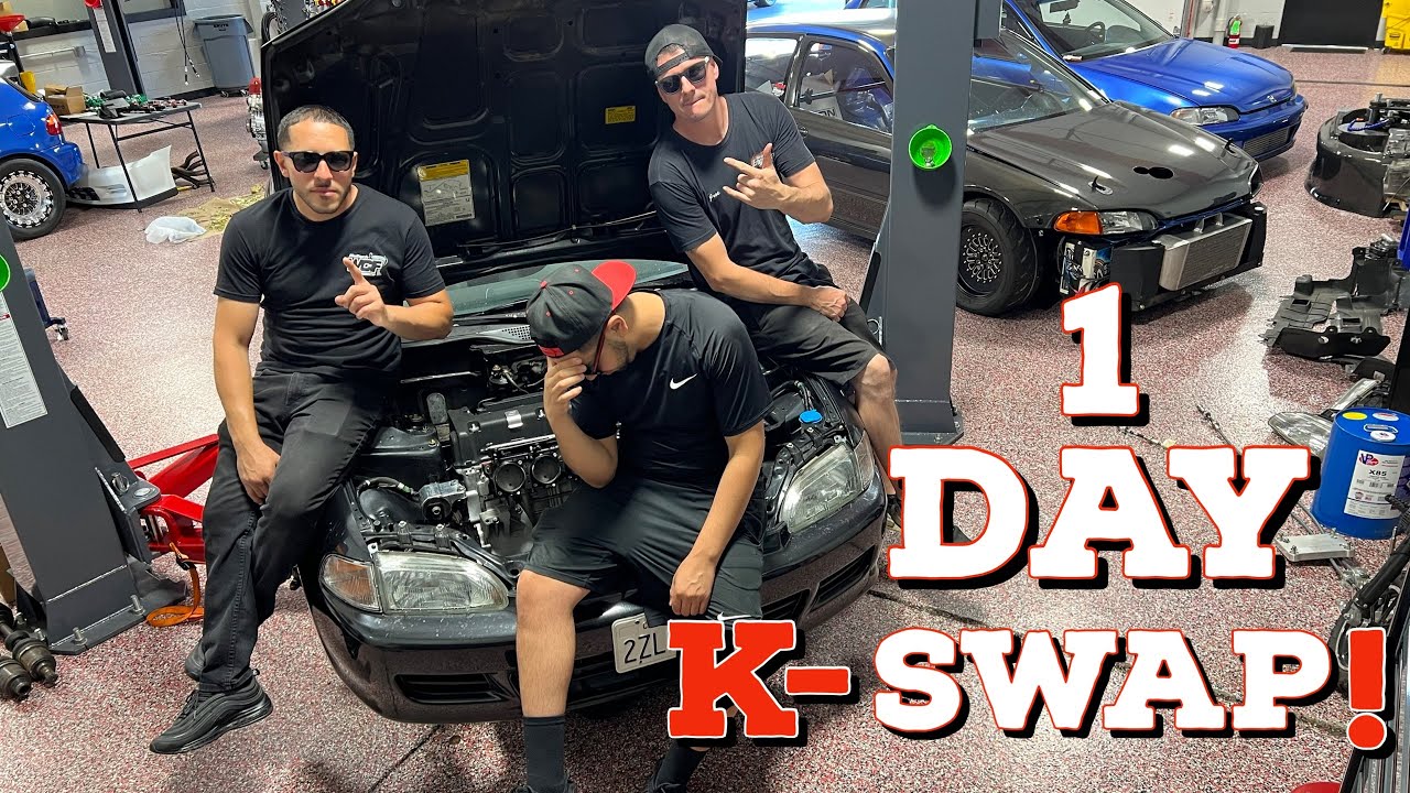 Fastest K-Swap EVER! 🏋🏽‍♂️ 300hp Civic on the way! 💪🏽 - YouTube
