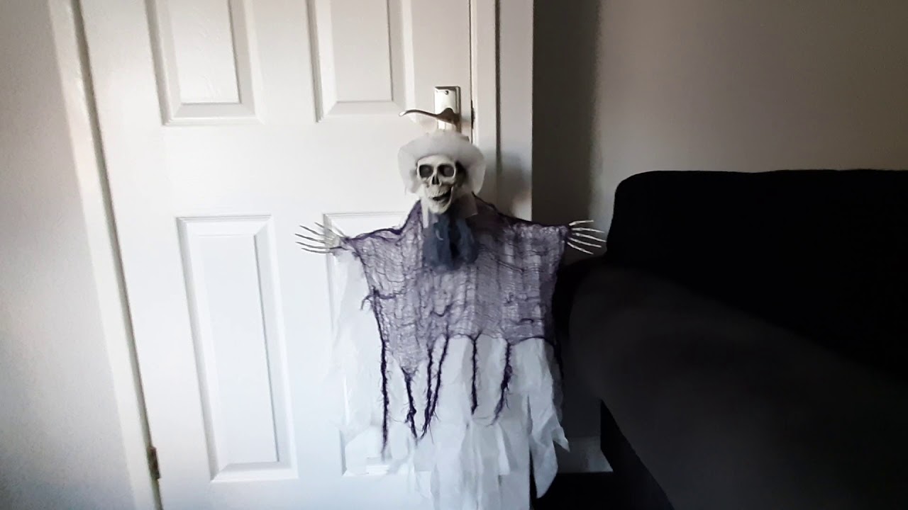 B&M Halloween animated talking skeleton prop / demo - YouTube