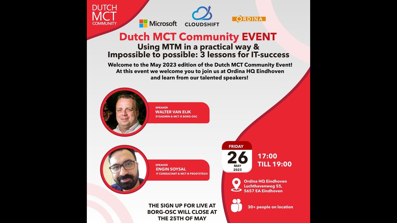 MCT Meetup 26 mei 2023 - YouTube