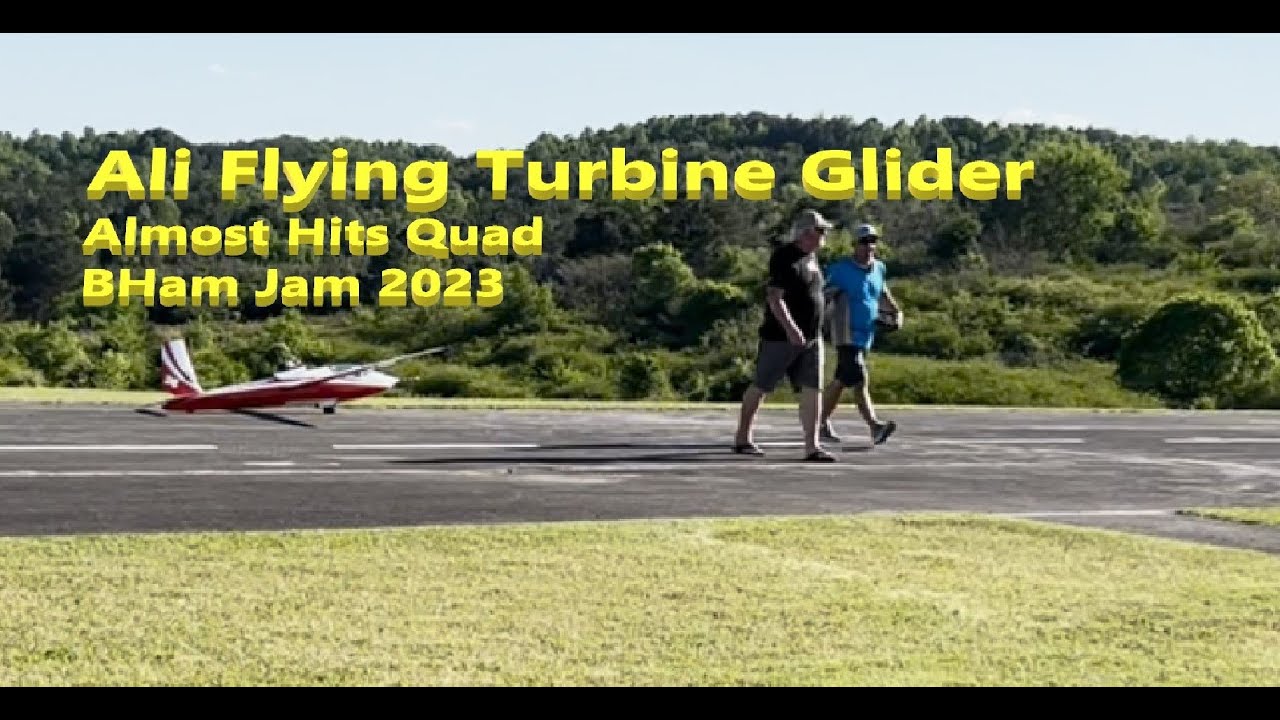 Ali Machinchy Flies Turbine Glider Almost Hits Quad BHam Jam 2023 - YouTube
