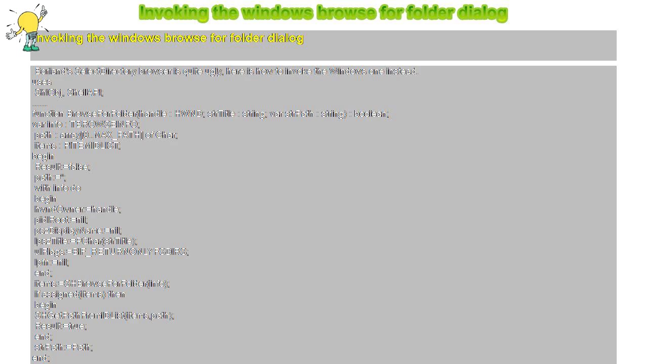 How to : Invoking the windows browse for folder dialog - YouTube