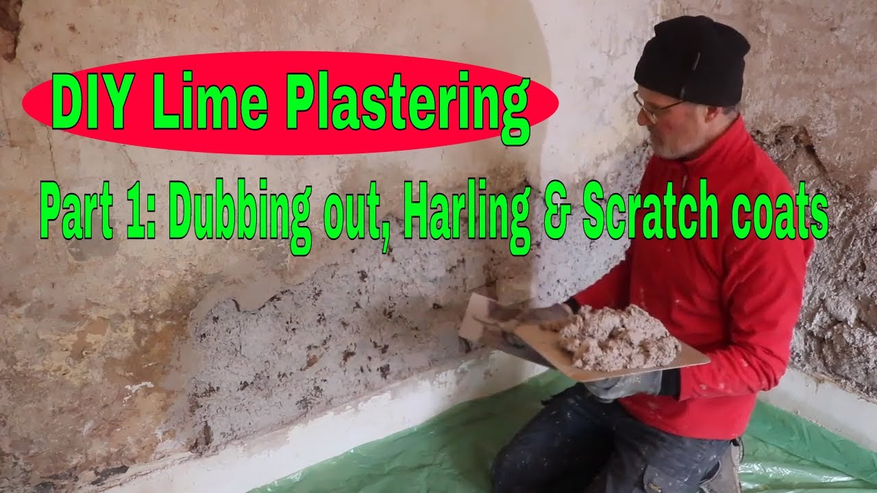 DIY Lime Plastering - Part 1: Dubbing Out, Harling & Scratch Coat - YouTube