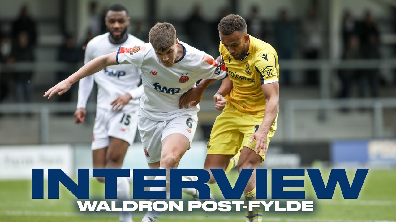INTERVIEW | Waldron on AFC Fylde victory - YouTube