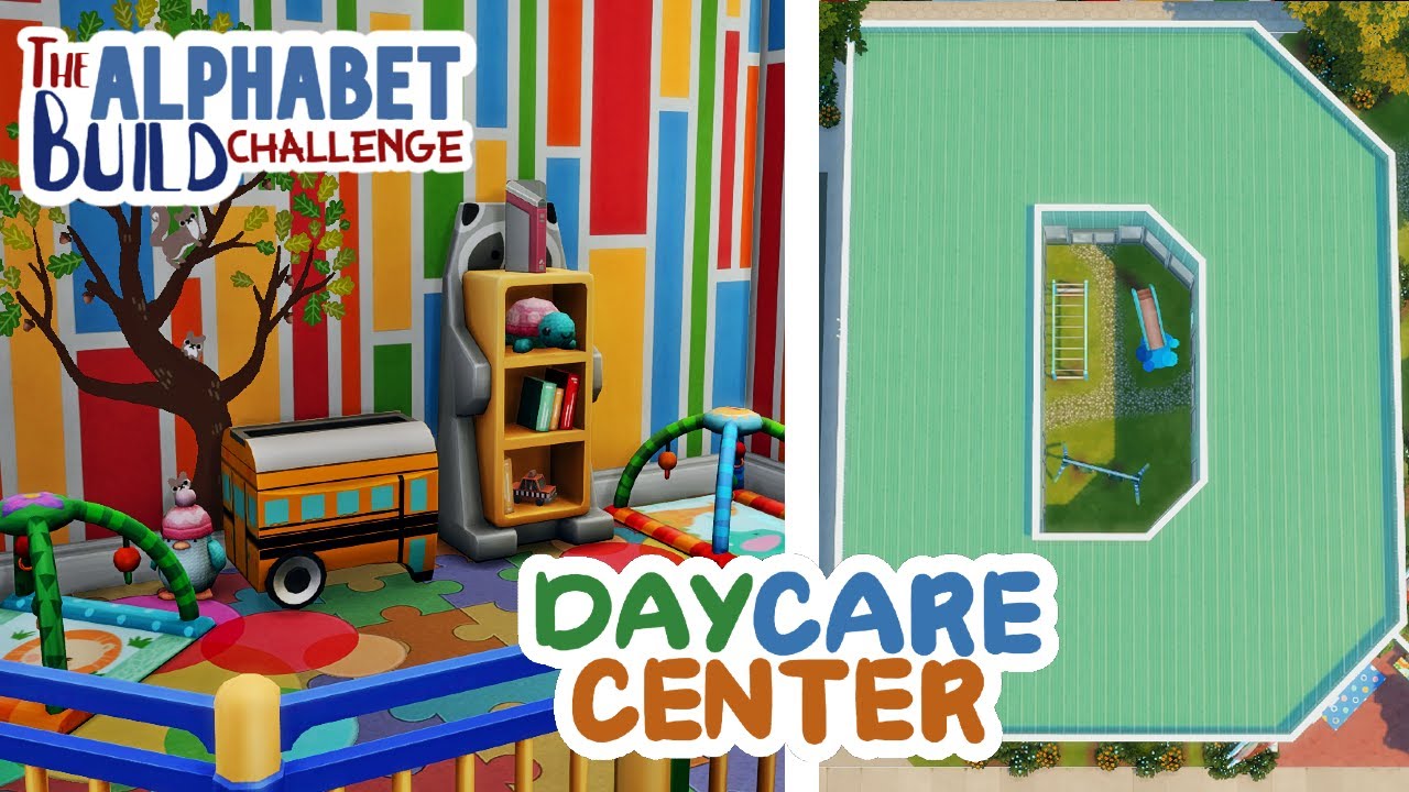 Daycare - Alphabet Build Challenge | Sims 4 - Speedbuild - YouTube