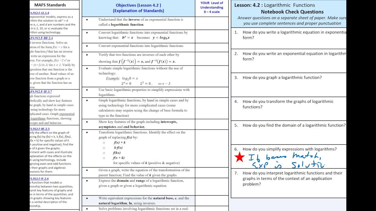 Alg 2_ 4.2 Day 3: Logarithmic Functions - YouTube